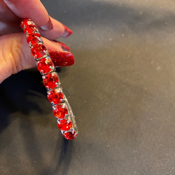 Jewelry | Vintage Red Rhinestone Bracelet | Poshmark